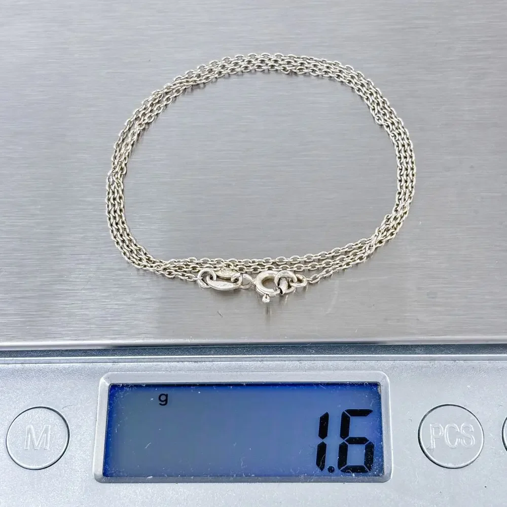 Unbranded | Jewelry | Vintage Sterling Silver 925 2mm Cable Link Chain ...